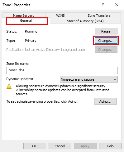 Changing DNS zone settings in Windows Server 2022 - TECHNIG